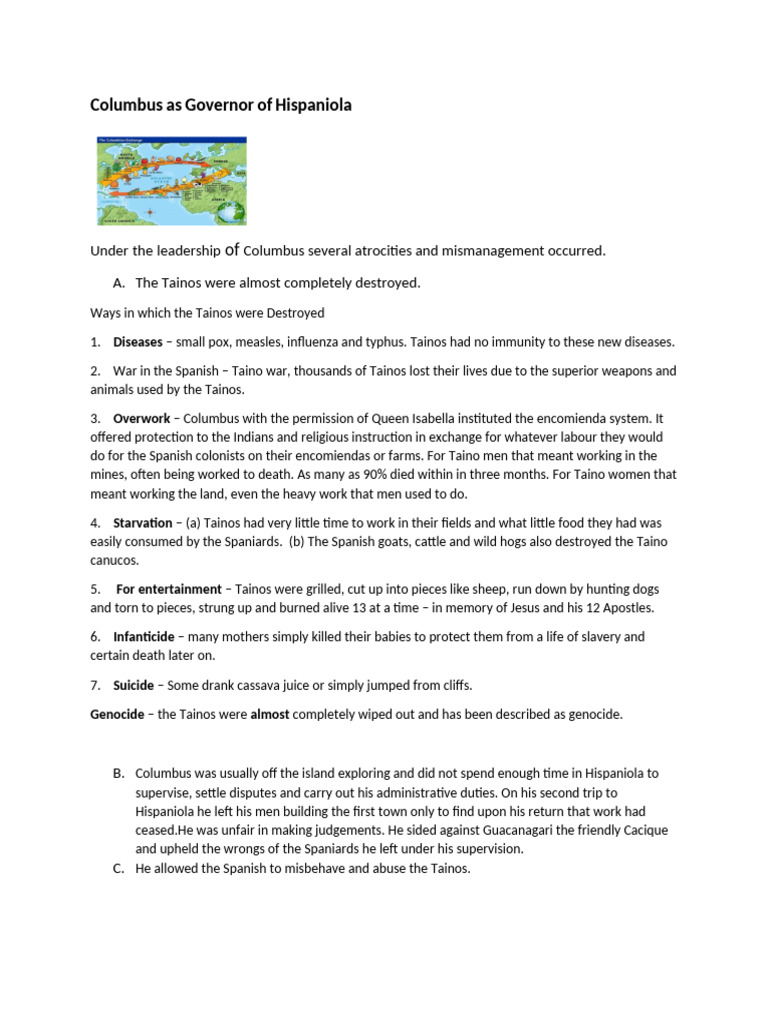 Document Destruction of the Tainos | PDF | Christopher Columbus ...