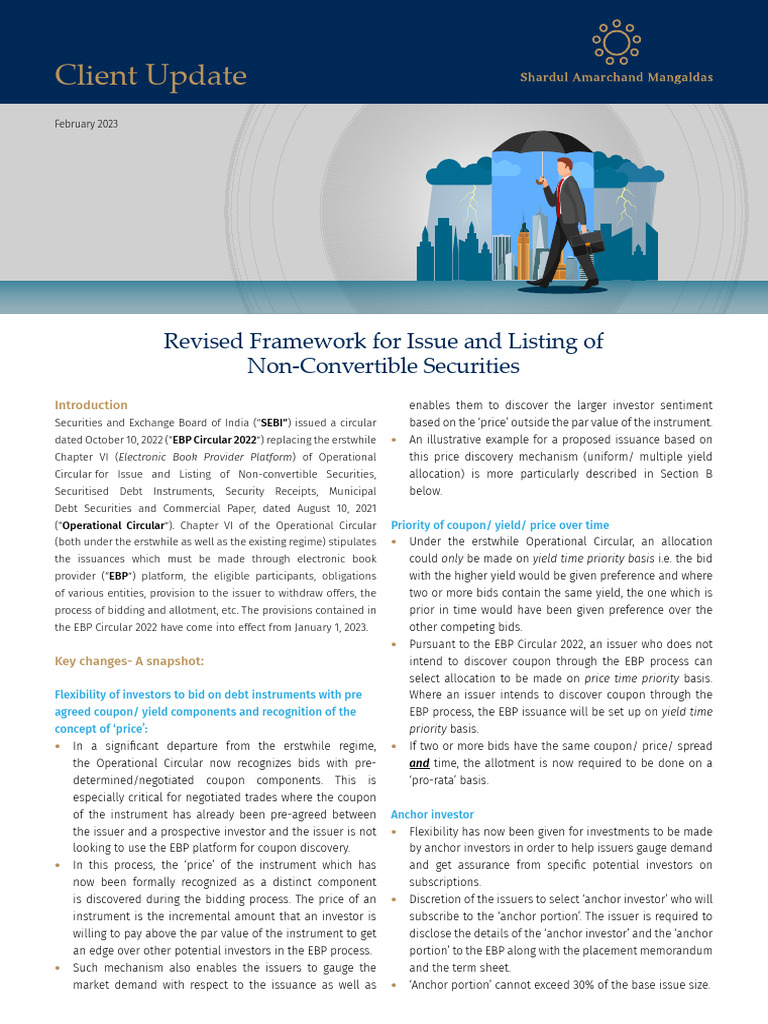 SEBI's 2023 Non-Convertible Securities Update | PDF | Securities ...