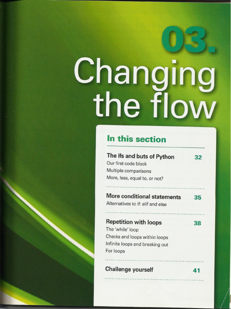 Ch3 Changing The Flow | PDF