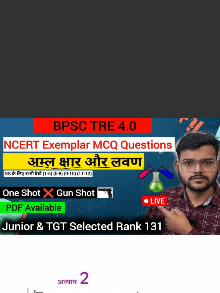 Ncert Exemplar Acid Base Salt Board PDF | PDF