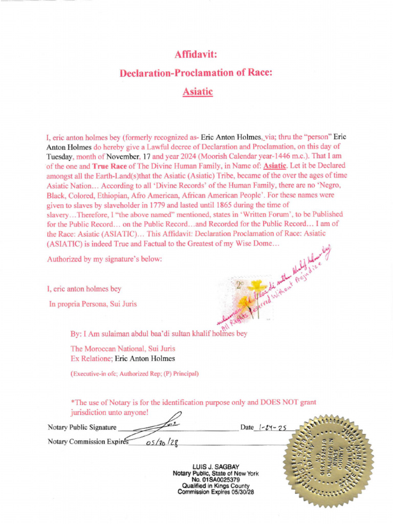 Declaration-Proclamation of Race 3 | PDF | The United States | Human Rights