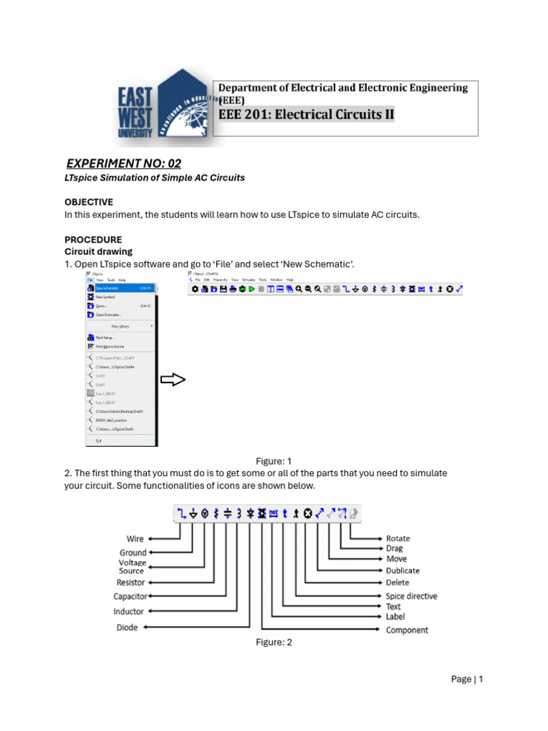 LTspice AC Circuit Simulation Guide | PDF | Electrical Impedance ...