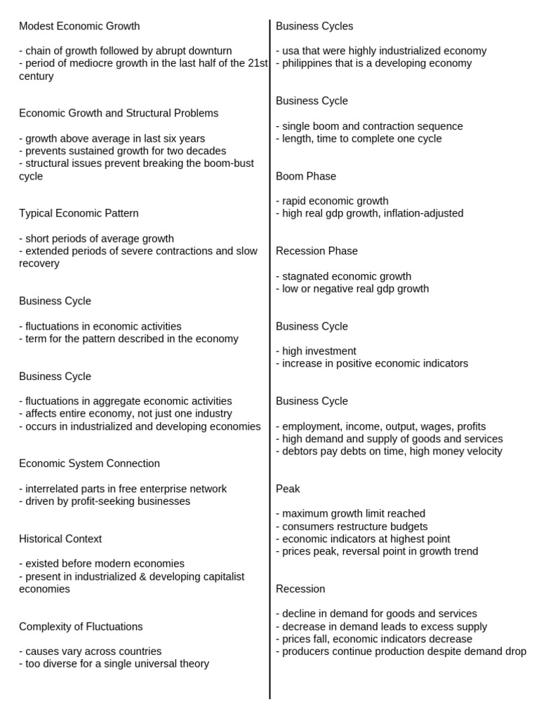 Understanding Economic Cycles and Unemployment | PDF | Inflation ...