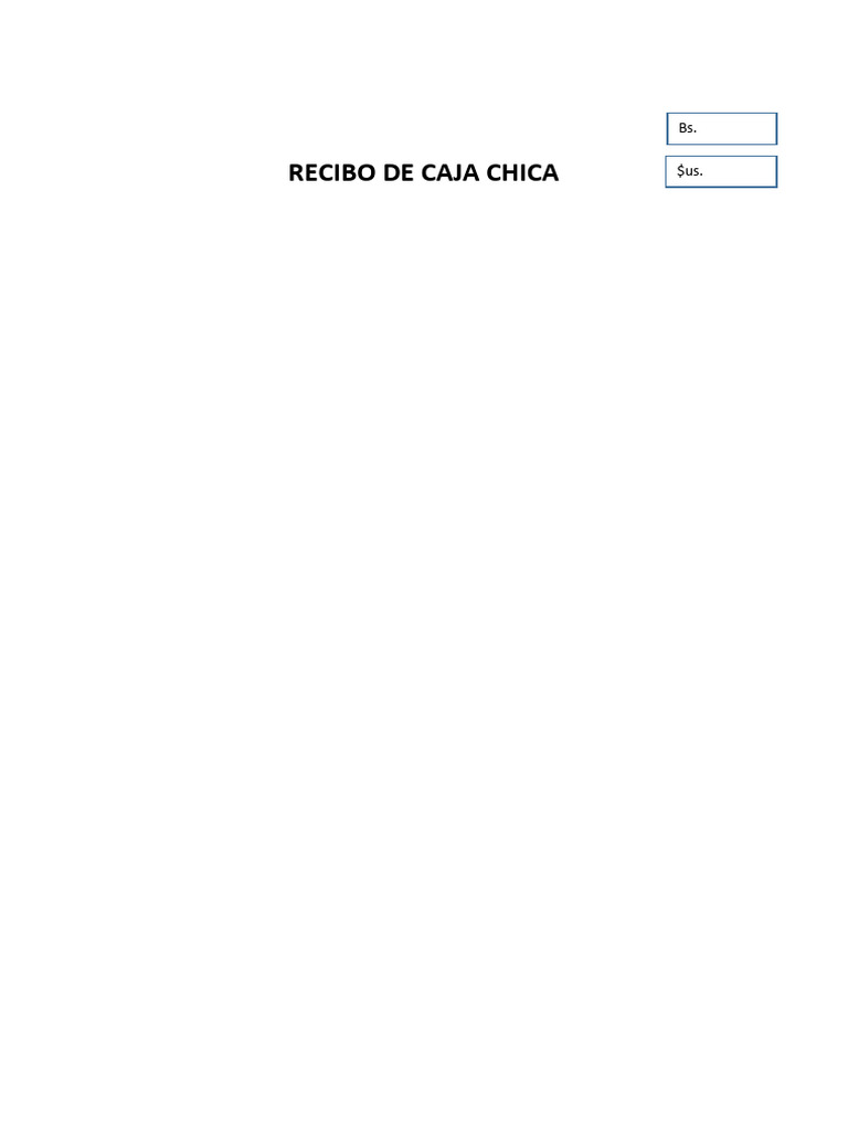 Modelo de Recibo de Caja Chica | PDF