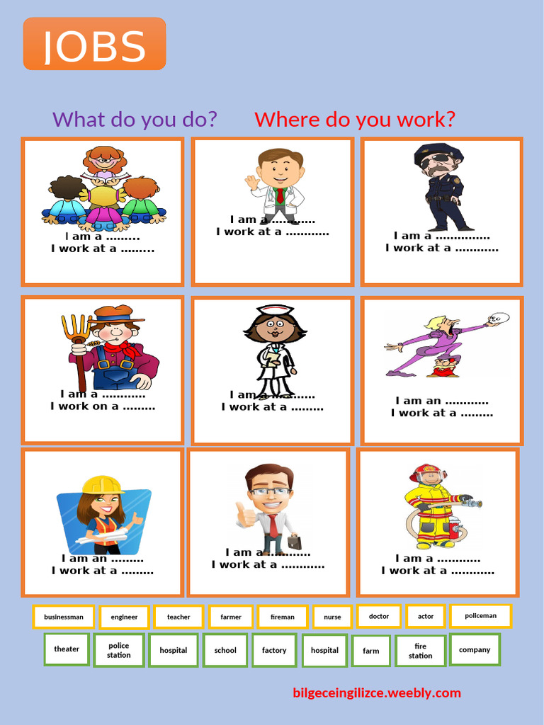 Jobs Worksheet | PDF