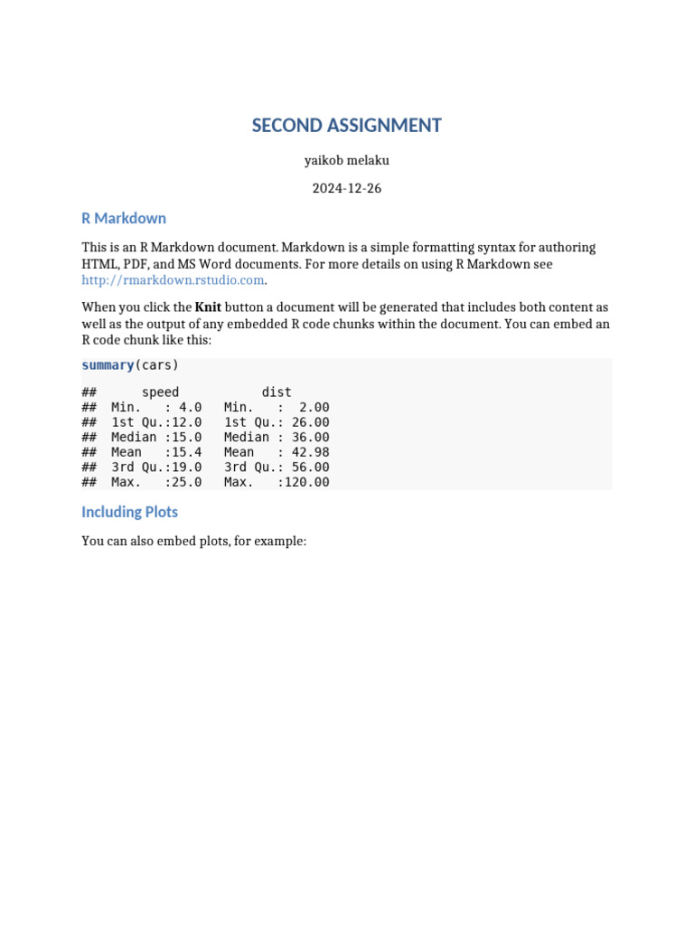 Yaikob Second Assesiment Final | PDF | Coefficient Of Determination | Errors And Residuals