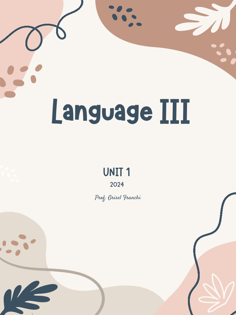 Booklet Unit 1 2024 | PDF