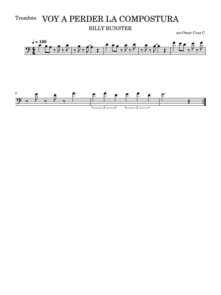 Voy A Perder La Compostura-Trombón | PDF