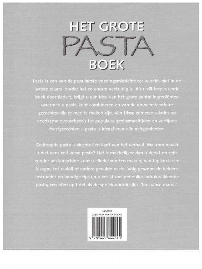 Het Grote PASTA Boek | PDF