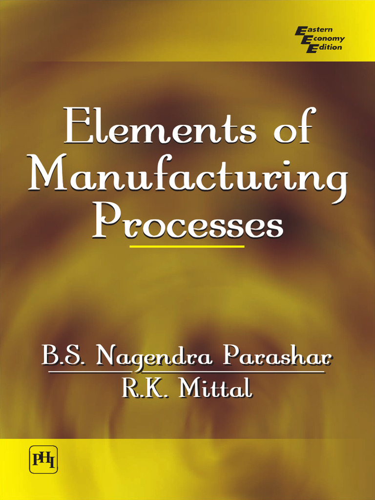 Elements of Elements of Manufacturing Manufacturing Processes Process ...