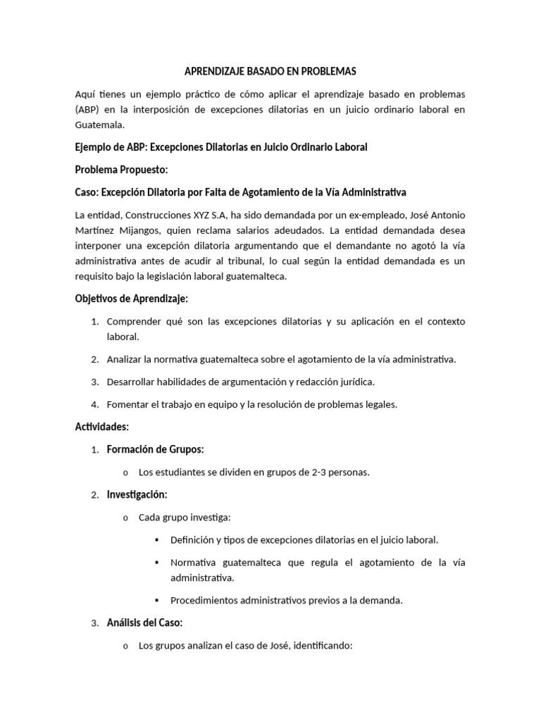 ABP CASO 2 | PDF | Aprendizaje