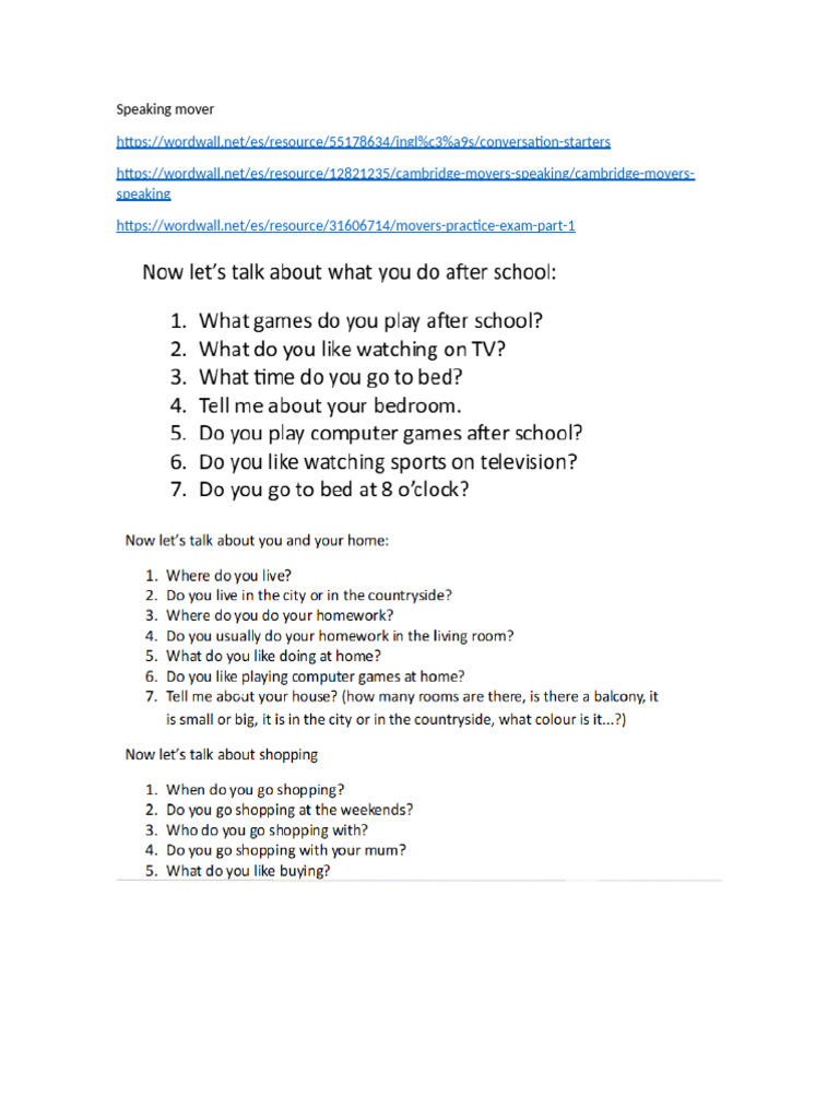 Speaking Mover | PDF