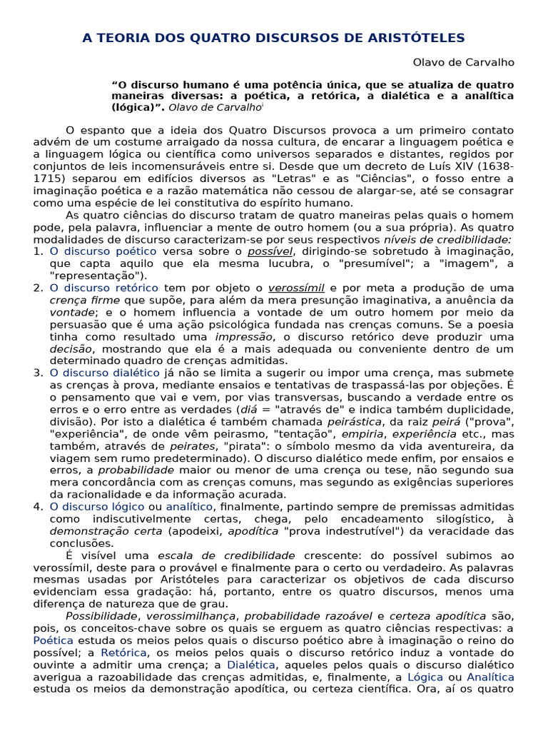 201829 161915 a+Teoria+Dos+Quatro+Discursos+de+Arist%c3%93teles | PDF ...