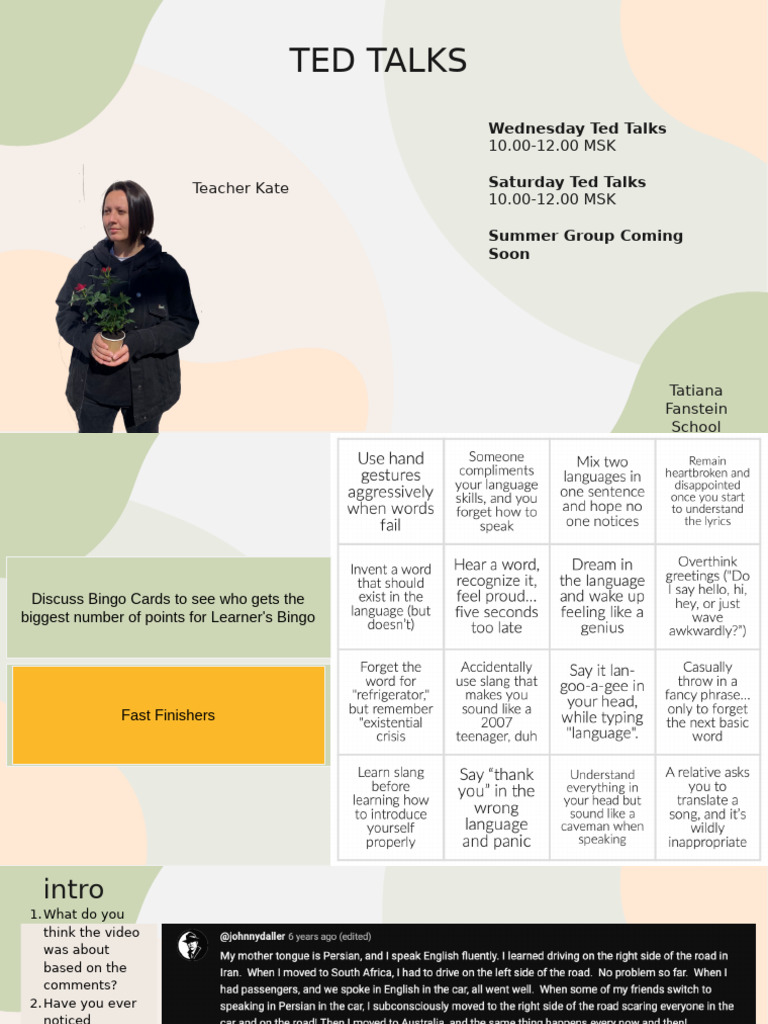 TED TALKS 16.03 Languages | PDF | Grammatical Gender | Linguistics