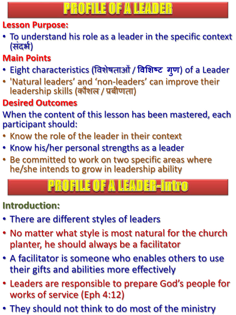 Lesson 03 Profile of A Leader | PDF | Prayer | Religious Belief And ...