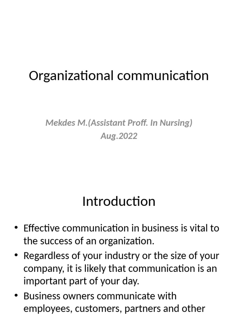 Organizational Communication | PDF | Communication | Interpersonal Communication