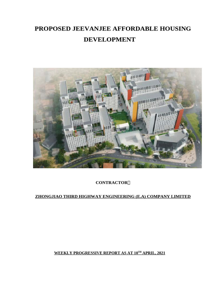 Weekly Progress Report As at 10TH April 2021 | PDF | Concrete