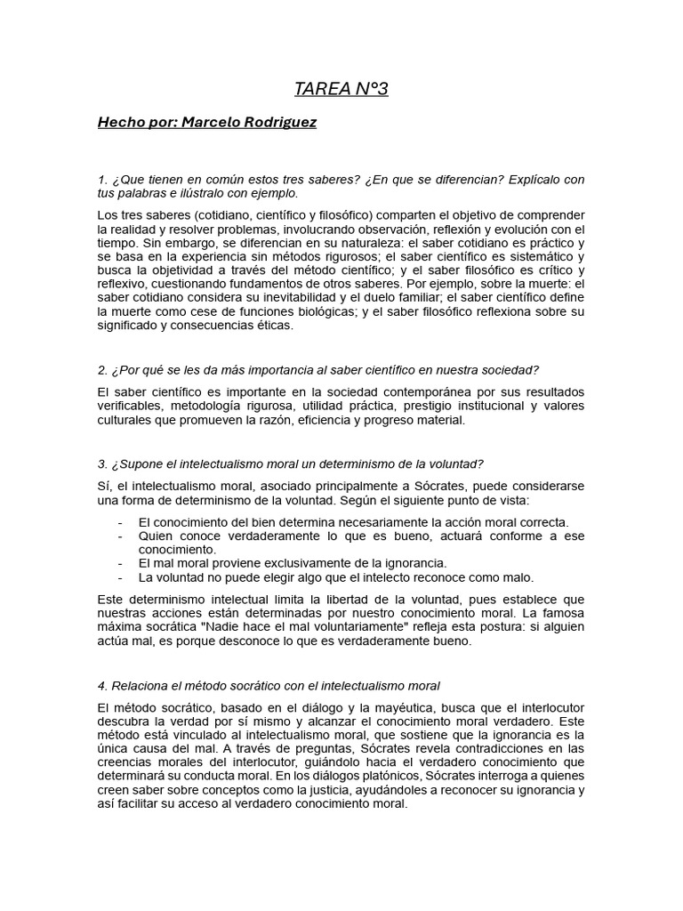 Tarea de Actividades 1 | PDF | Conocimiento | Moralidad