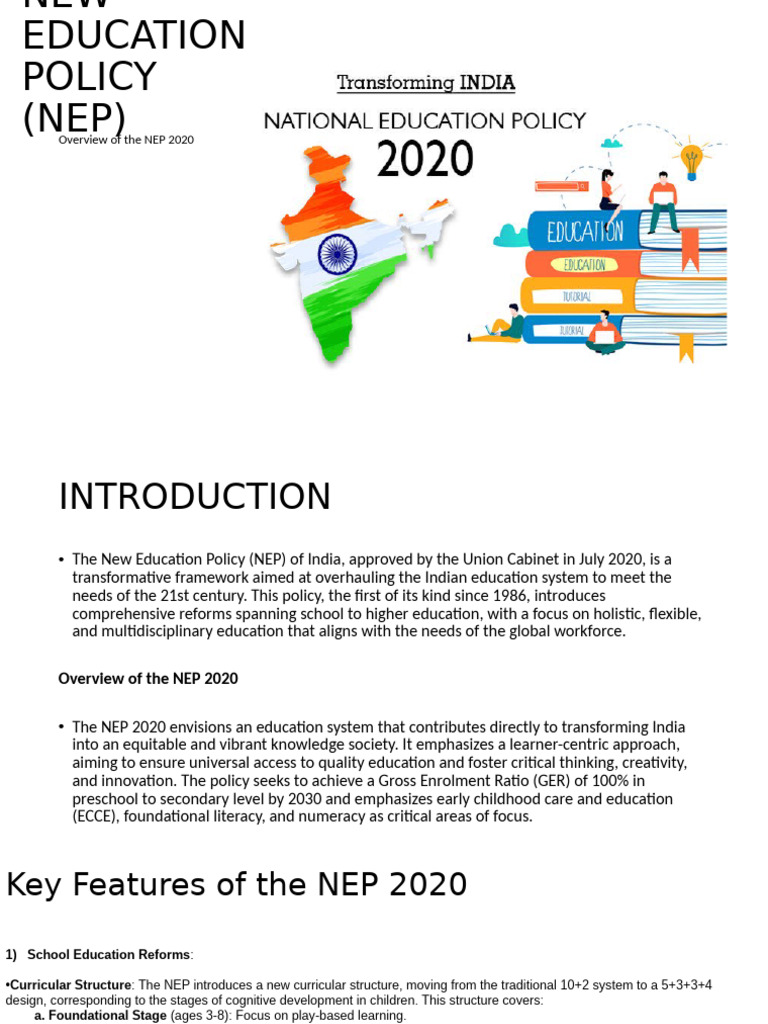 NEW EDUCATION POLICY (NEP) final | PDF | Early Childhood Education | Vocational Education