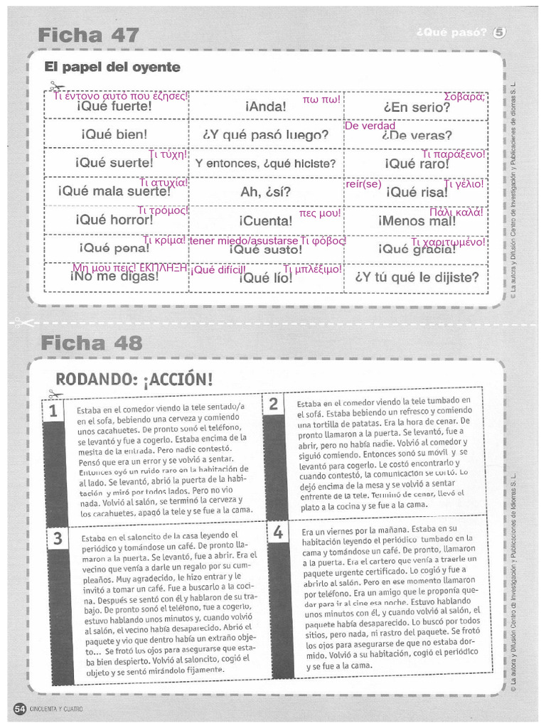 Vocabulario - Expresiones de Comunicación | PDF