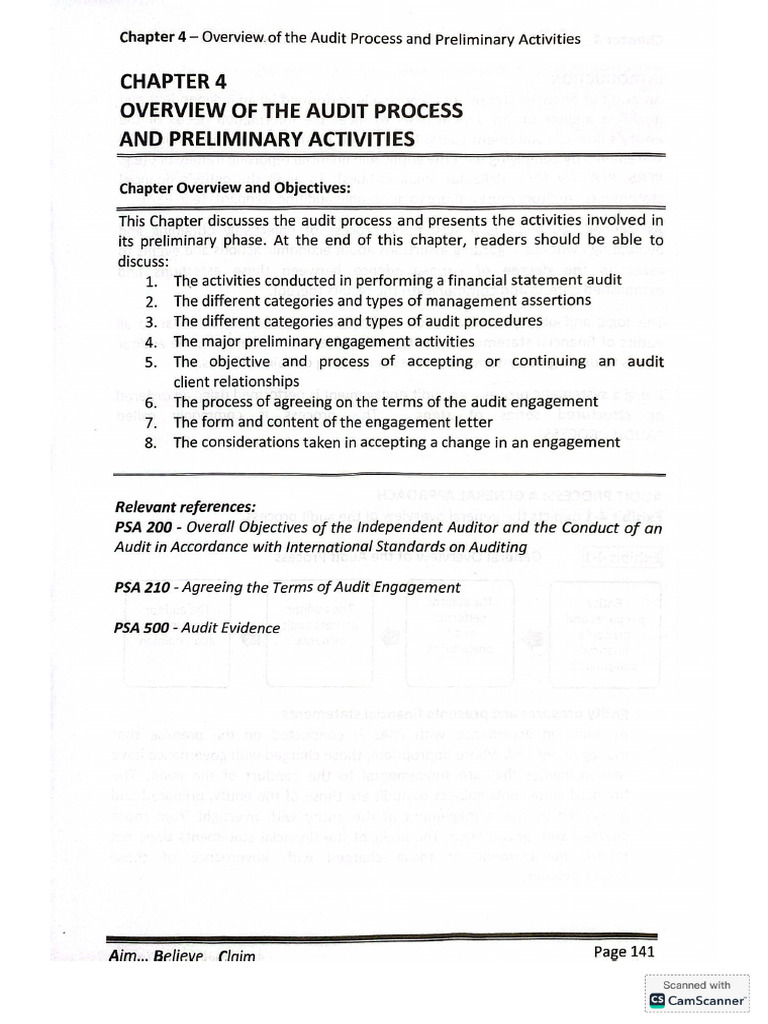 Chapter 4 Overview of Audit Process and Preliminary Activites | PDF
