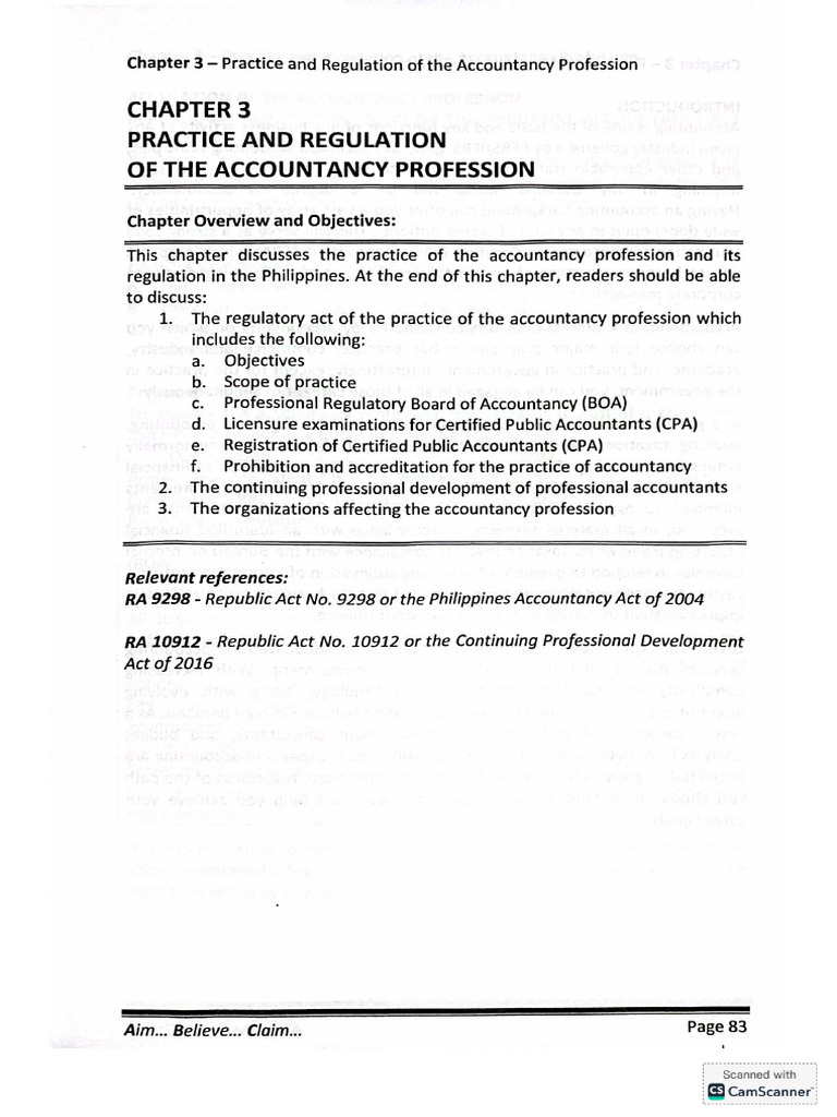 Chapter 3 Practice and Regulation of The Accountancy Profession | PDF
