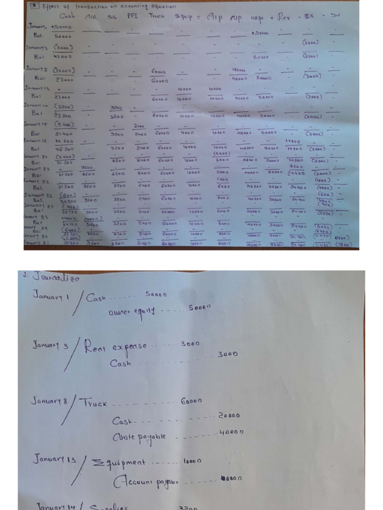 FoA Transaction,Journal,Ledger,TB example | PDF