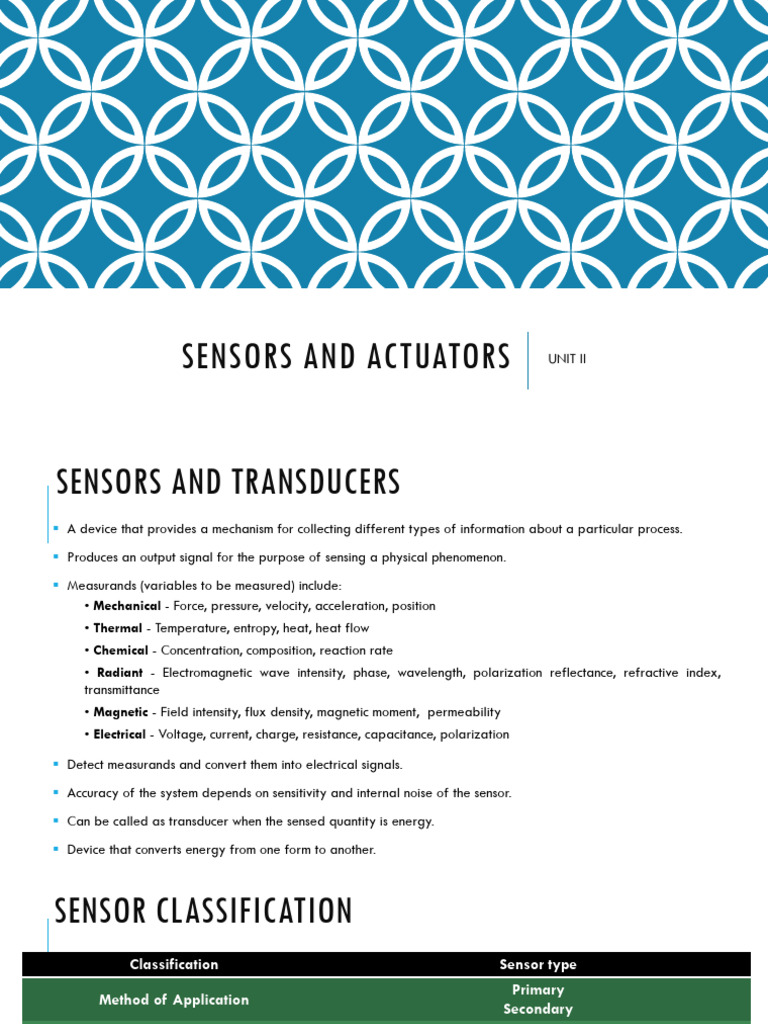 Sensors and Transducers LEC-1 | PDF | Inductor | Thermocouple