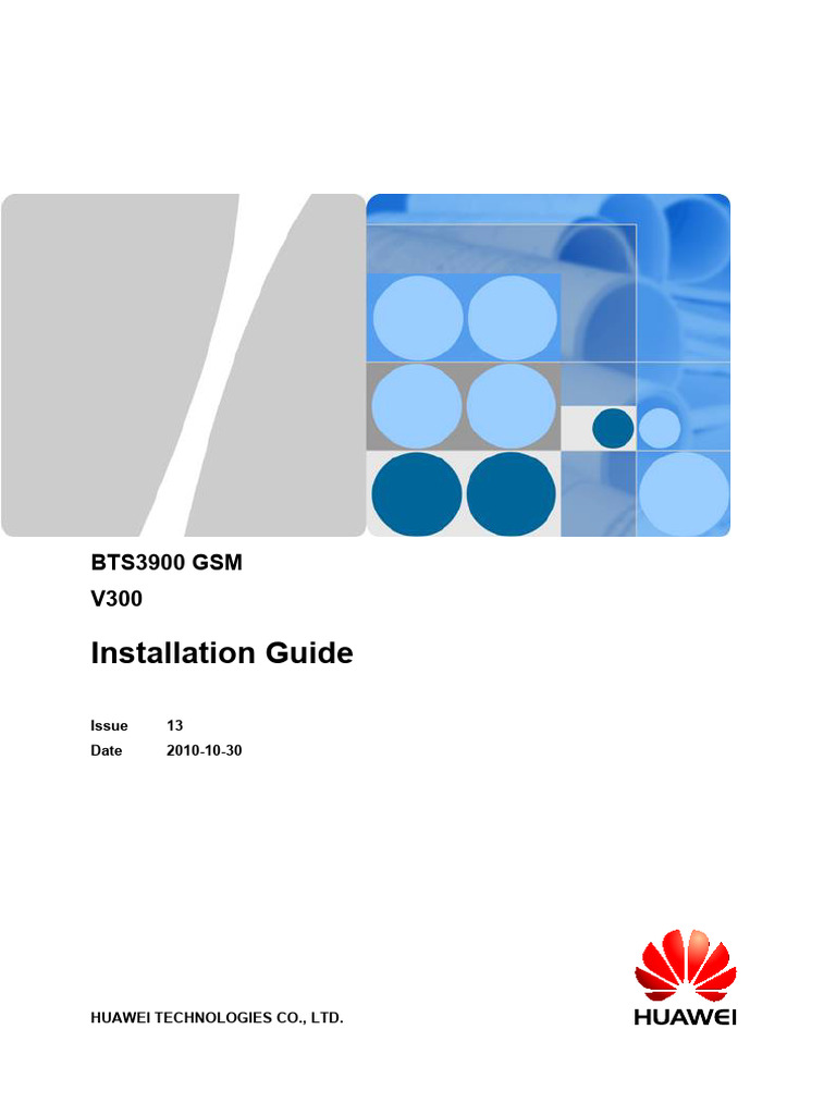 BTS3900 GSM Installation Guide(V300_13) | PDF | Cursor (User Interface ...