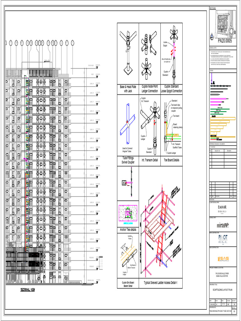 Scaffolding Layout Plan for Dubai Hills | PDF | Scaffolding | Crafts