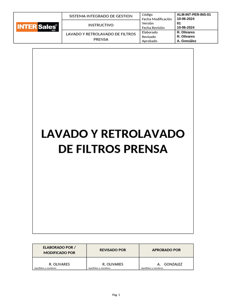 3 Lavado y Retrolavado de Filtros | PDF