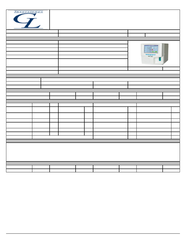 Analizador de Hematologia - Urit - 2900 Plus - 2900pe03129 | PDF ...