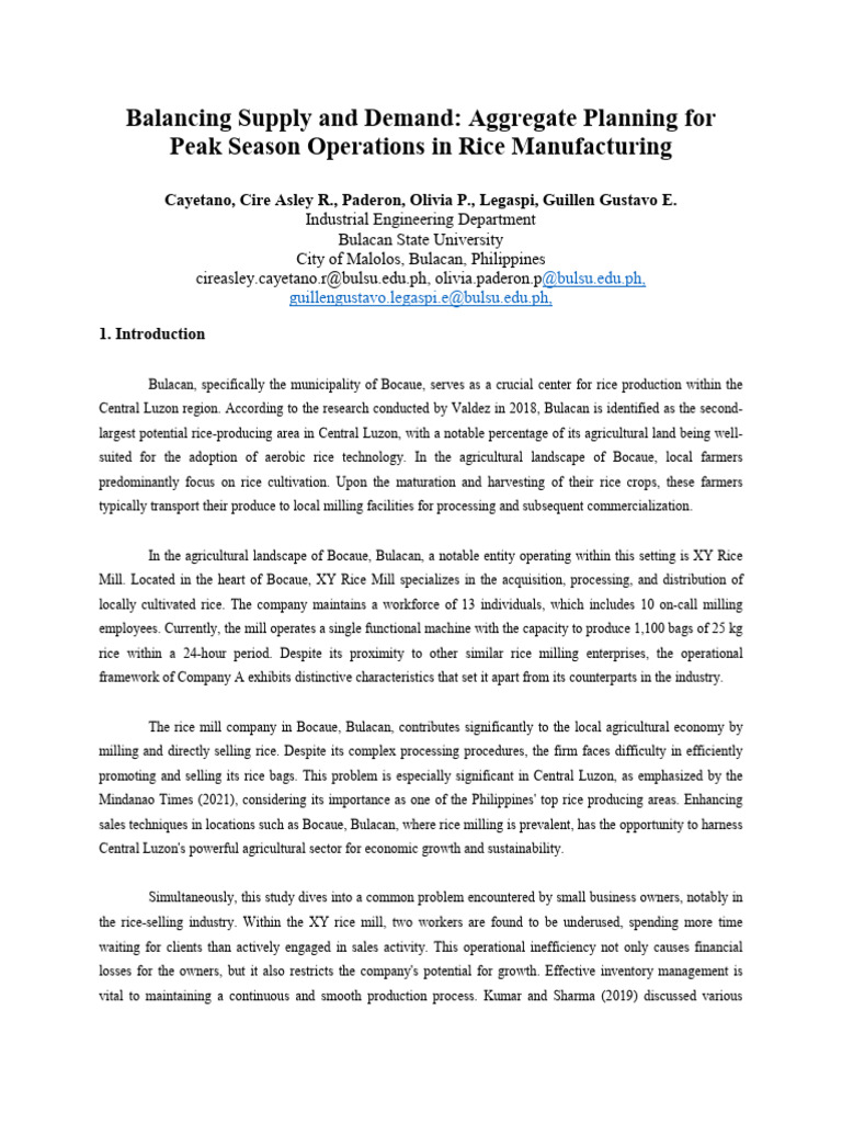 Aggregate Planning Graphical Method | PDF | Forecasting | Inventory