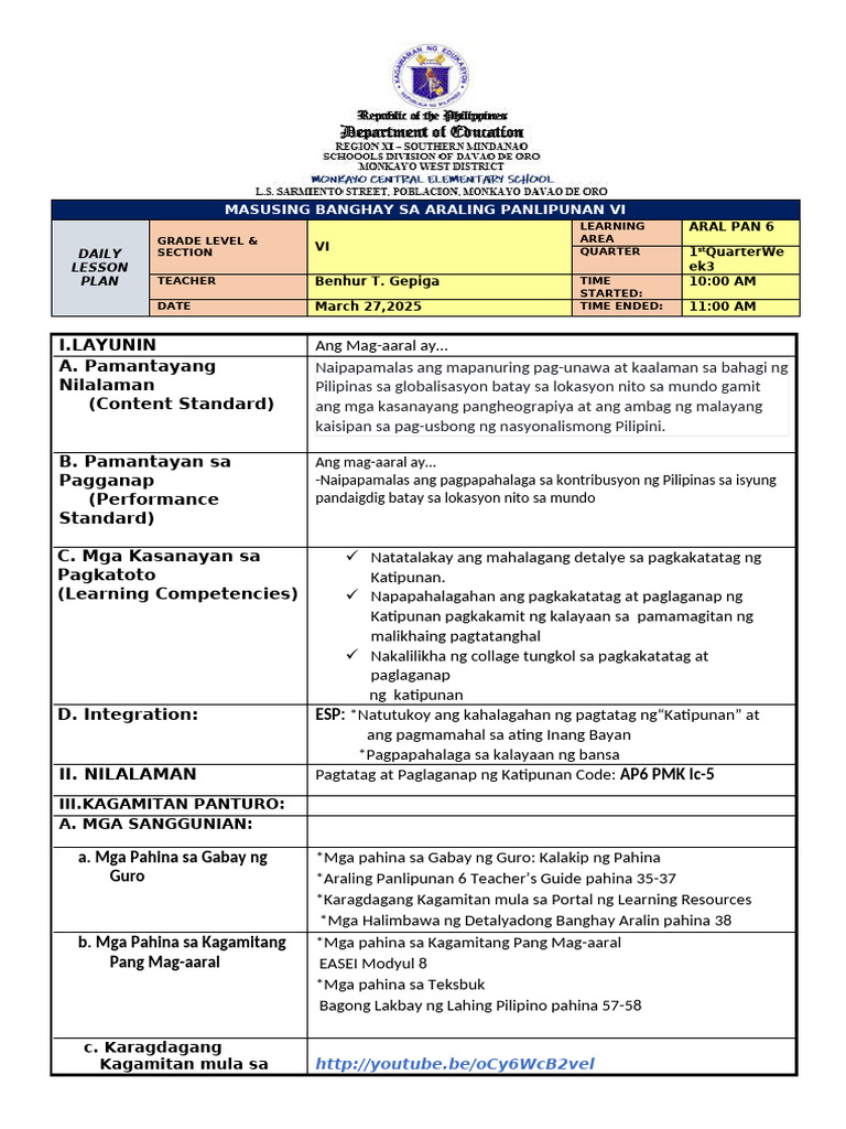 Lesson Plan Ap | PDF