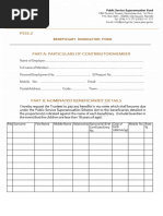 PSSS Member Enrollment & Beneficiary Form | PDF | Social Institutions