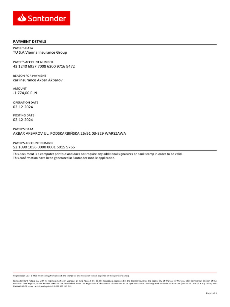 Payment | PDF