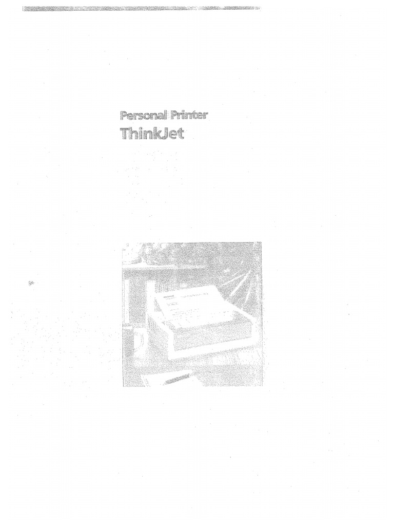 HP ThinkJet Owner's Manual | PDF