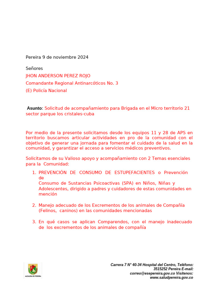 MODELO DE CARTA | PDF