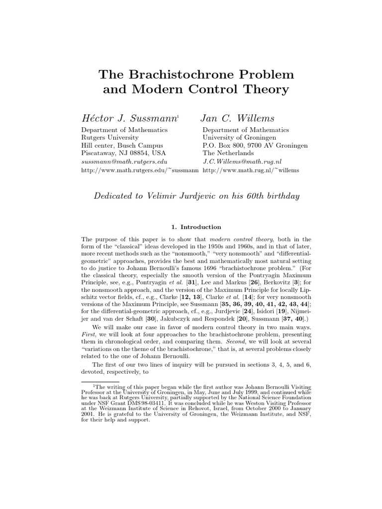 brachistochrone-mex | PDF | Optimal Control | Calculus Of Variations