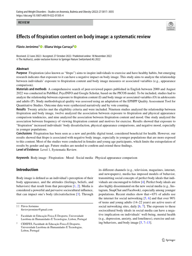 2022 Article 1505 | PDF | Body Image | Systematic Review