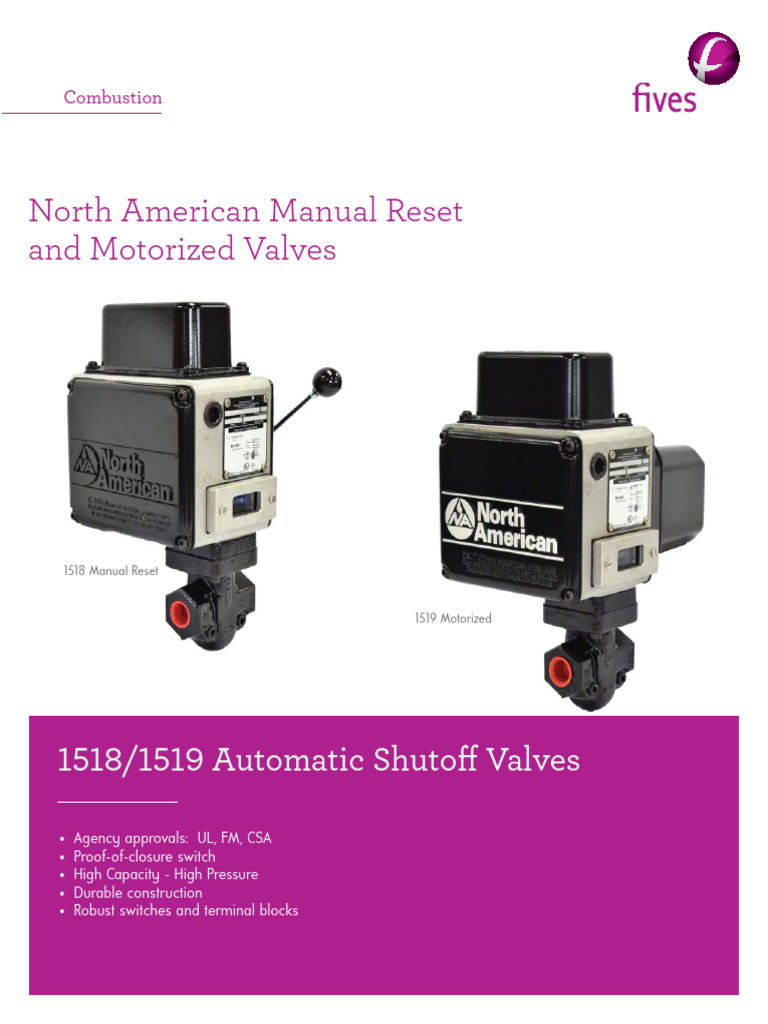 1518 1519-Automatic Shutoff Valves | PDF | Valve | Switch