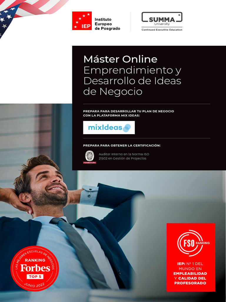 IEP-Master_en_Emprendimiento_y_Desarrollo_de_Ideas_de_Negocio | PDF | Iniciativa empresarial ...