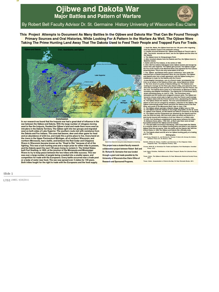 Ojibwe Dakota Wars PDF | PDF | Ojibwe | Sioux