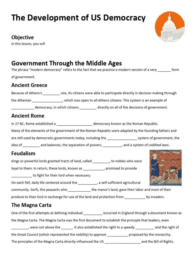 Guided Notes - The Development of US Democracy | PDF | Democracy ...