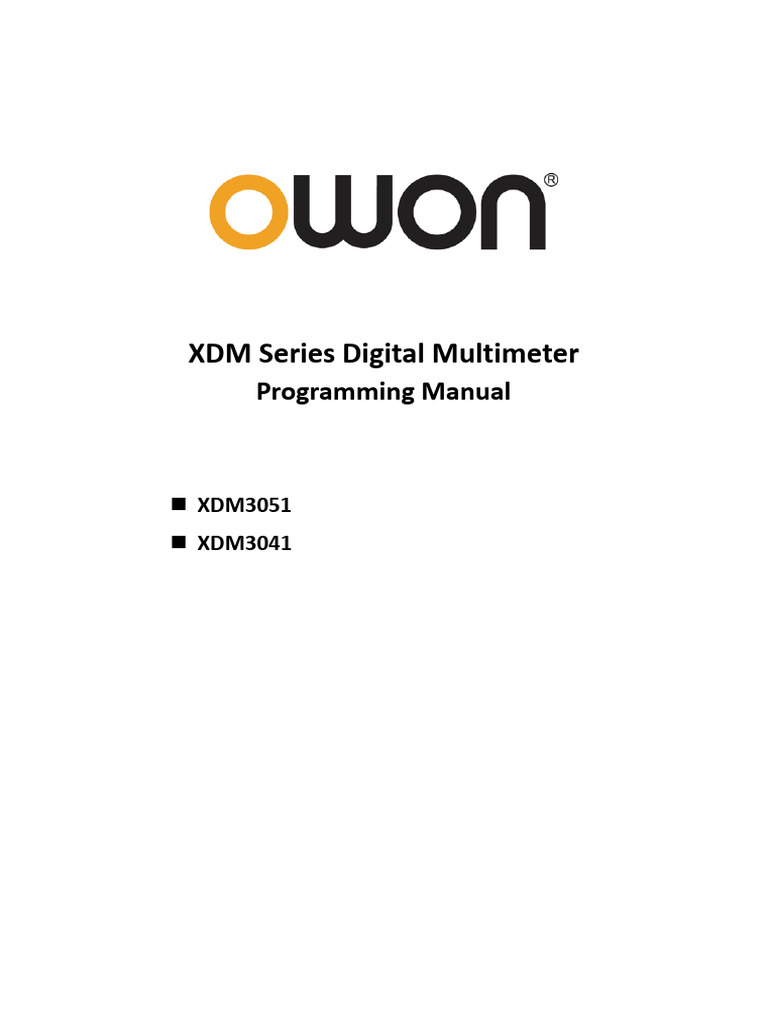 XDM Series Multimeter Programming Guide | PDF | Reserved Word | Electricity