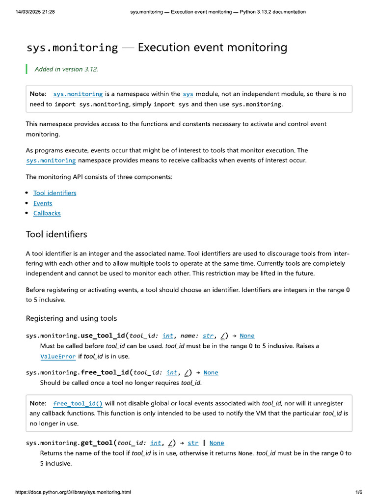 Sys Monitoring Library | PDF