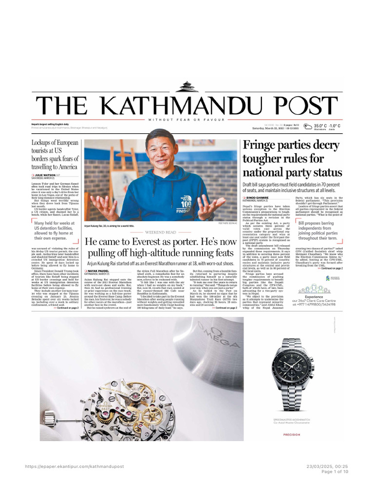The Kathmandu Post - 22 Mar, 2025 | PDF