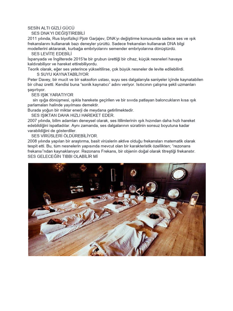 Sesi̇n Alti Gi̇zli̇ Gücü | PDF