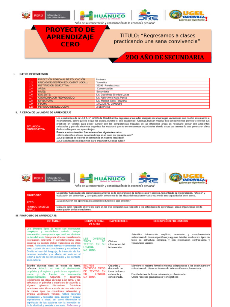 Proyecto Cero... Segundo | PDF | Evaluación | Aprendizaje