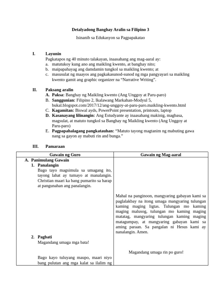 Ang-Unggoy-at-paru-paro-maikling Kwento-Dlp | PDF